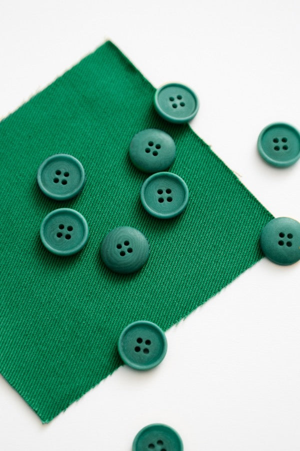 mind the MAKER® BLAZE COROZO BUTTONS • Jolly Green • 15mm or 20mm • Pattern Scissors Frock