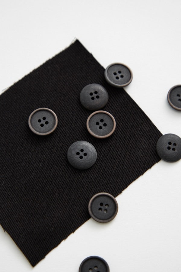 mind the MAKER® BLAZE COROZO BUTTONS • Black • 15mm or 20mm • Pattern Scissors Frock