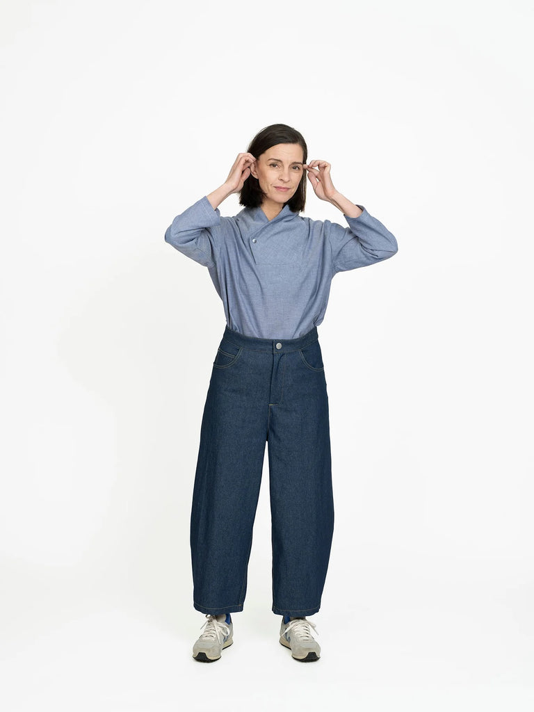BARREL-LEG TROUSERS • The Assembly Line • Pattern Scissors Frock ...