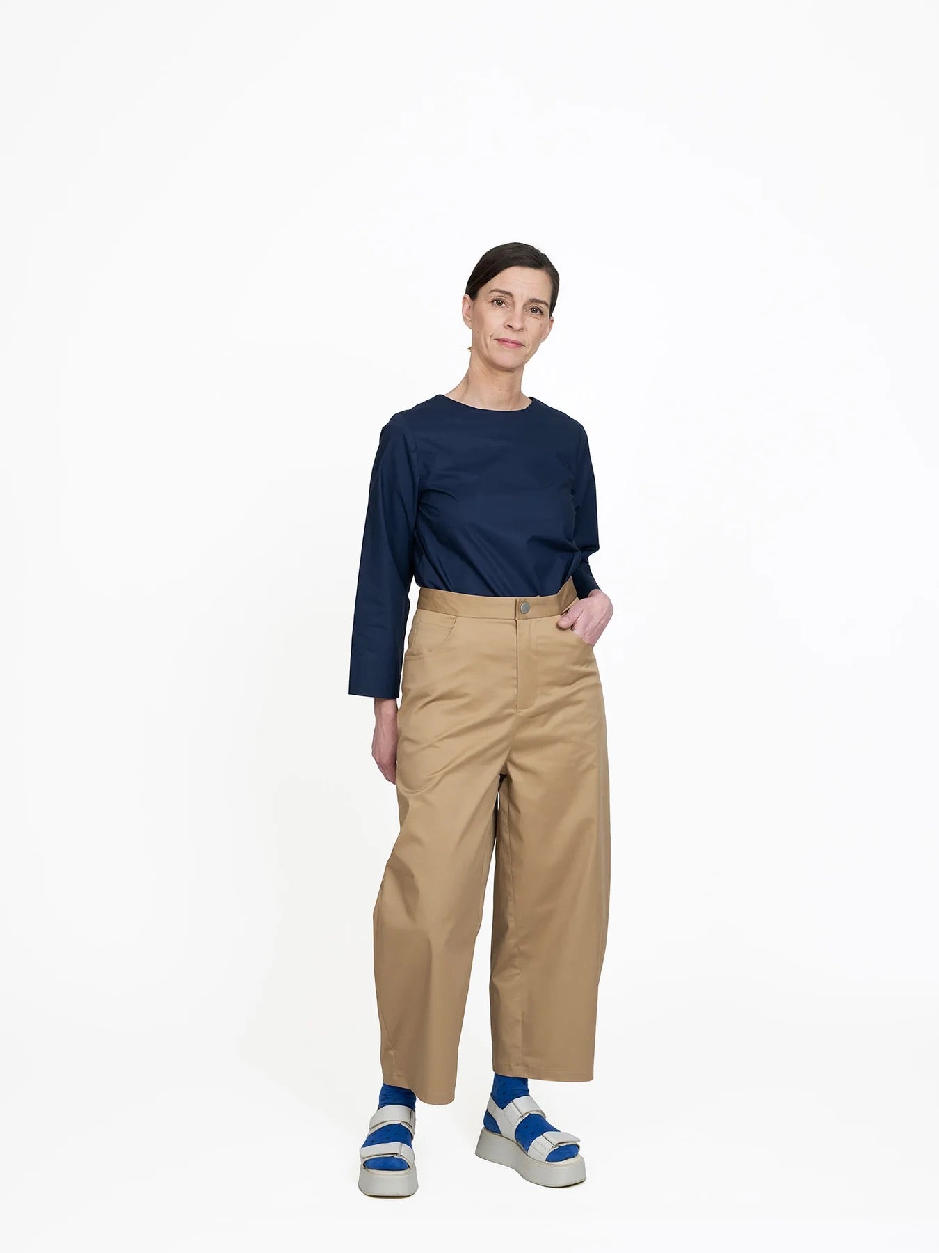 BARREL-LEG TROUSERS • The Assembly Line • Pattern Scissors Frock ...