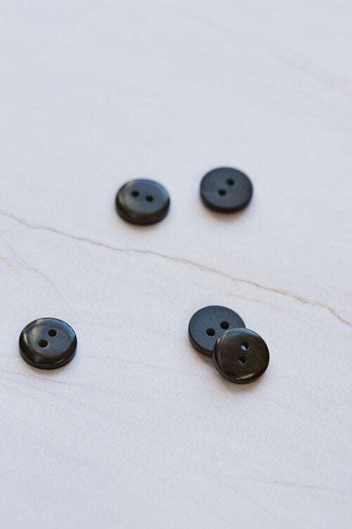 mind the MAKER® 2-HOLE COROZO BUTTONS • Caviar • 11mm • Pattern Scissors Frock