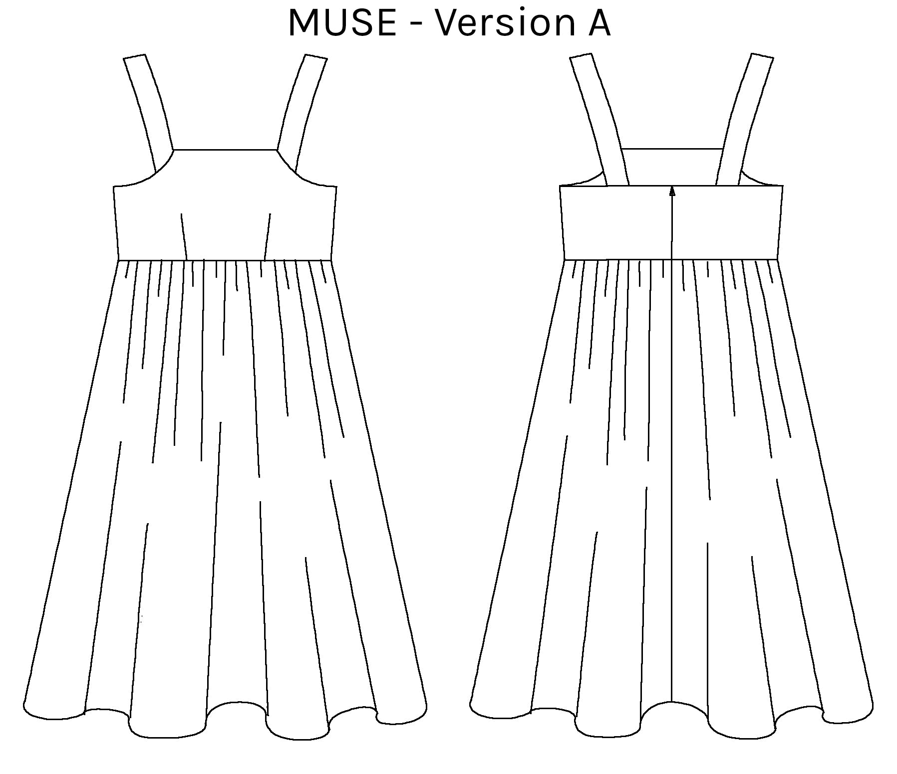 MUSE TOP & DRESS • P&M Patterns • Patterns Scissors Frock – Pattern ...