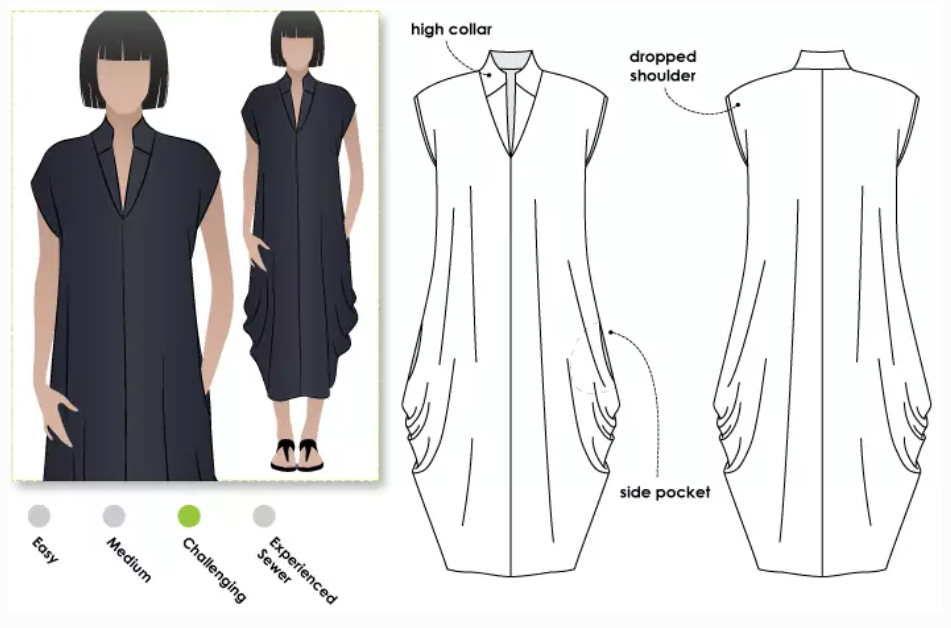 STYLE ARC • TONI DESIGNER DRESS • PATTERN SCISSORS FROCK – Pattern ...