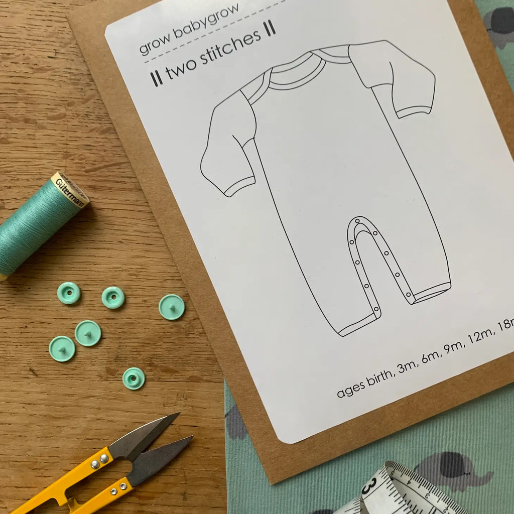 TWO STITCHES • GROW BABYGROW ages birth-24months pattern • Pattern ...